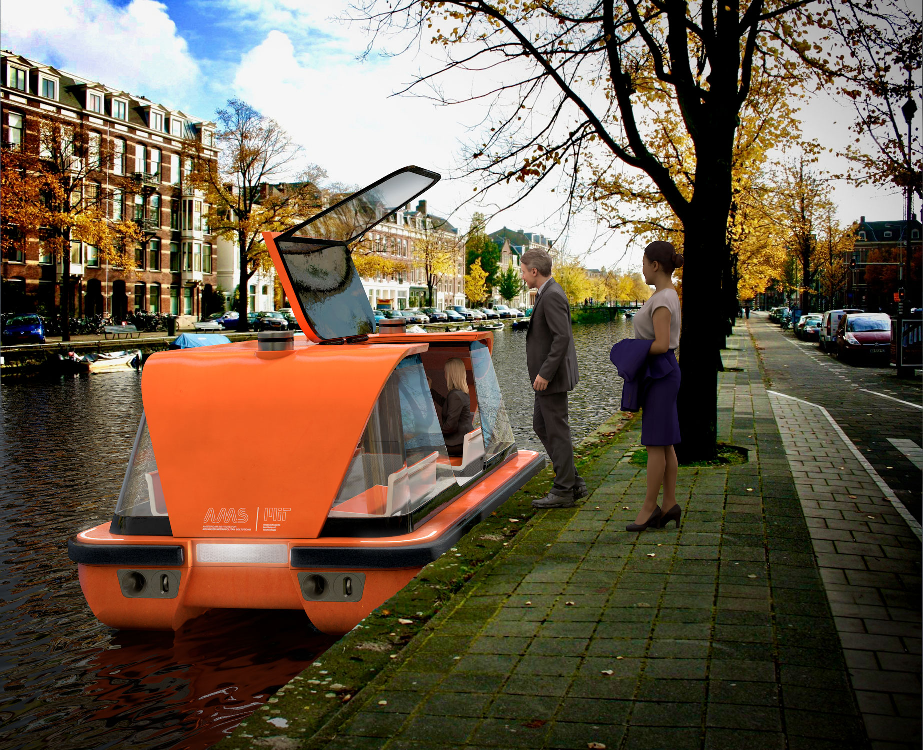 Amsterdam's Canals Float Fleet of Autonomous Boats for Transport, Waste ...